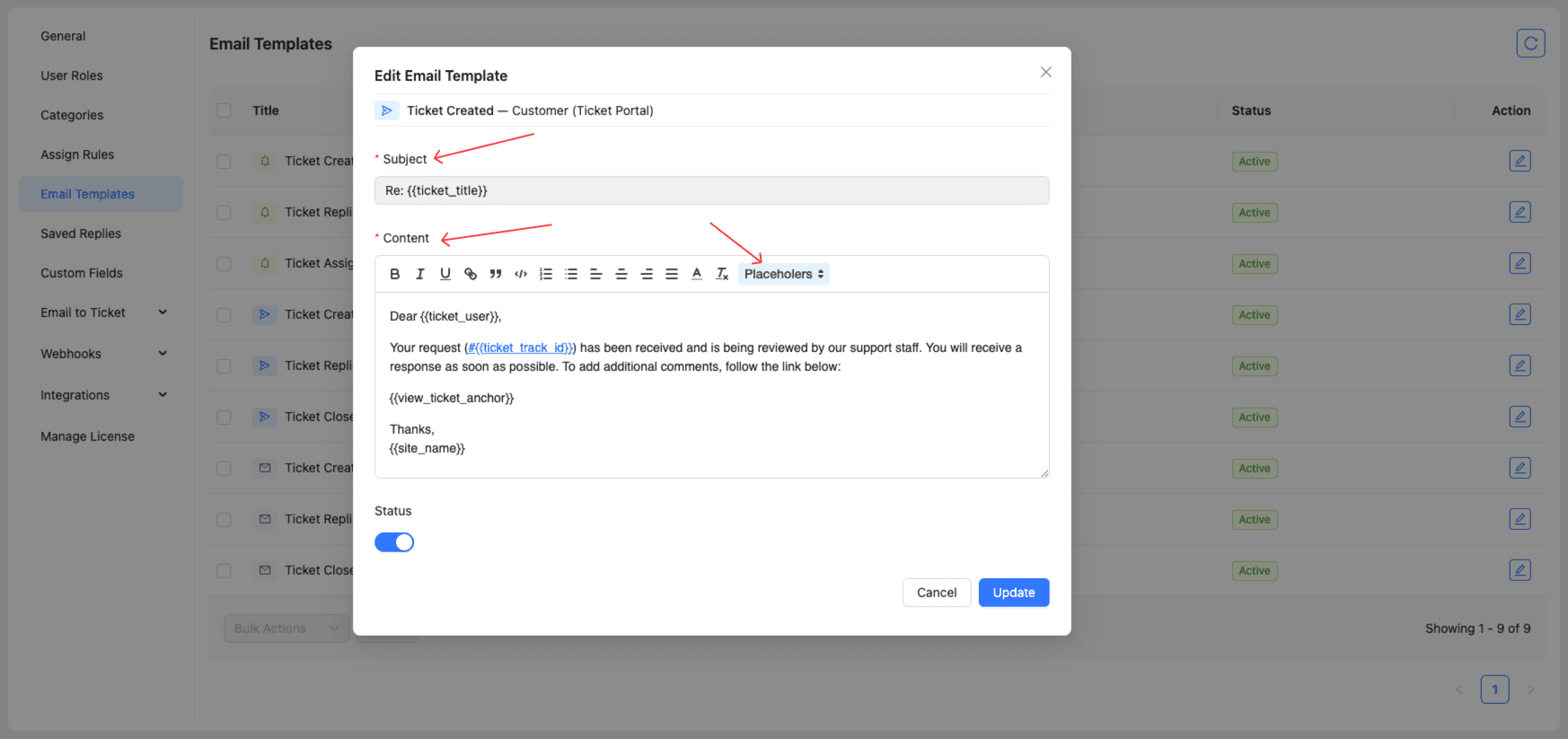 Manage and Customize Email Notifications/Templates in Support Genix ...