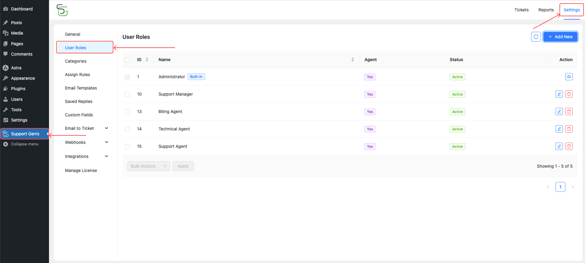 Create and Manage User Roles in Support Genix - Support Genix